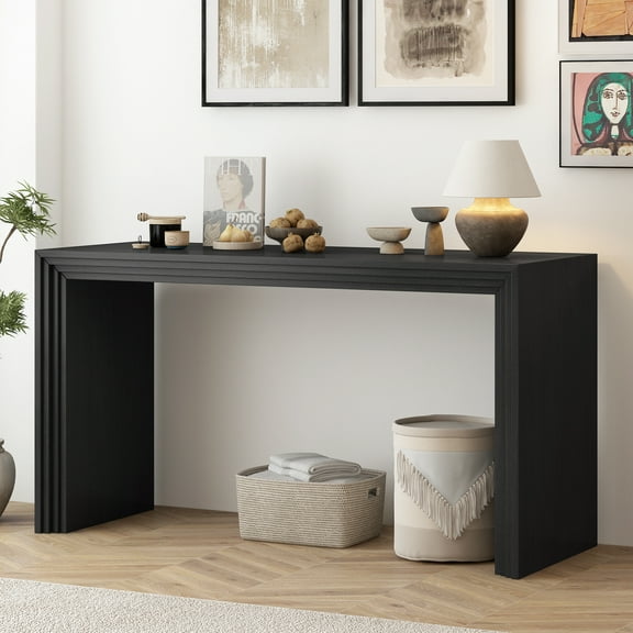 63" Long Console Tables for Entryway, Modern Rectangular Sofa Table ...