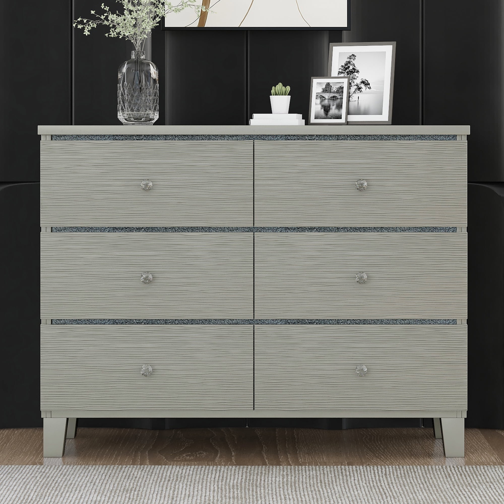EUROCO Modern Sideboard Dresser,Free Standing Chest Sideboard Cabinet ...