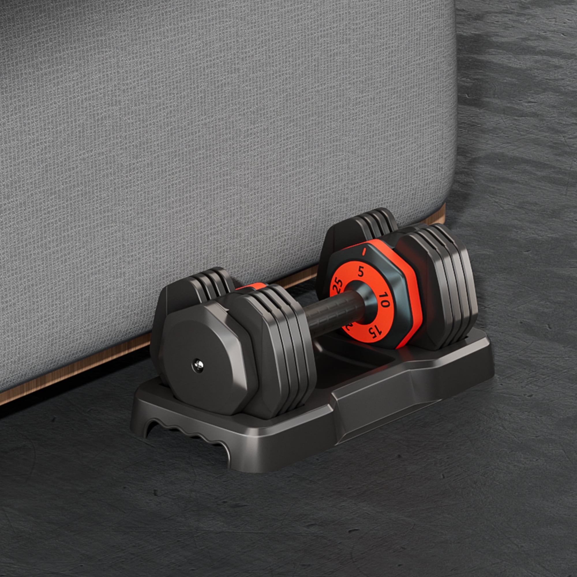 EUROCO Sec-Fast Adjustable Dumbbell 5-Level Weight 5/10/15/20/25 ...