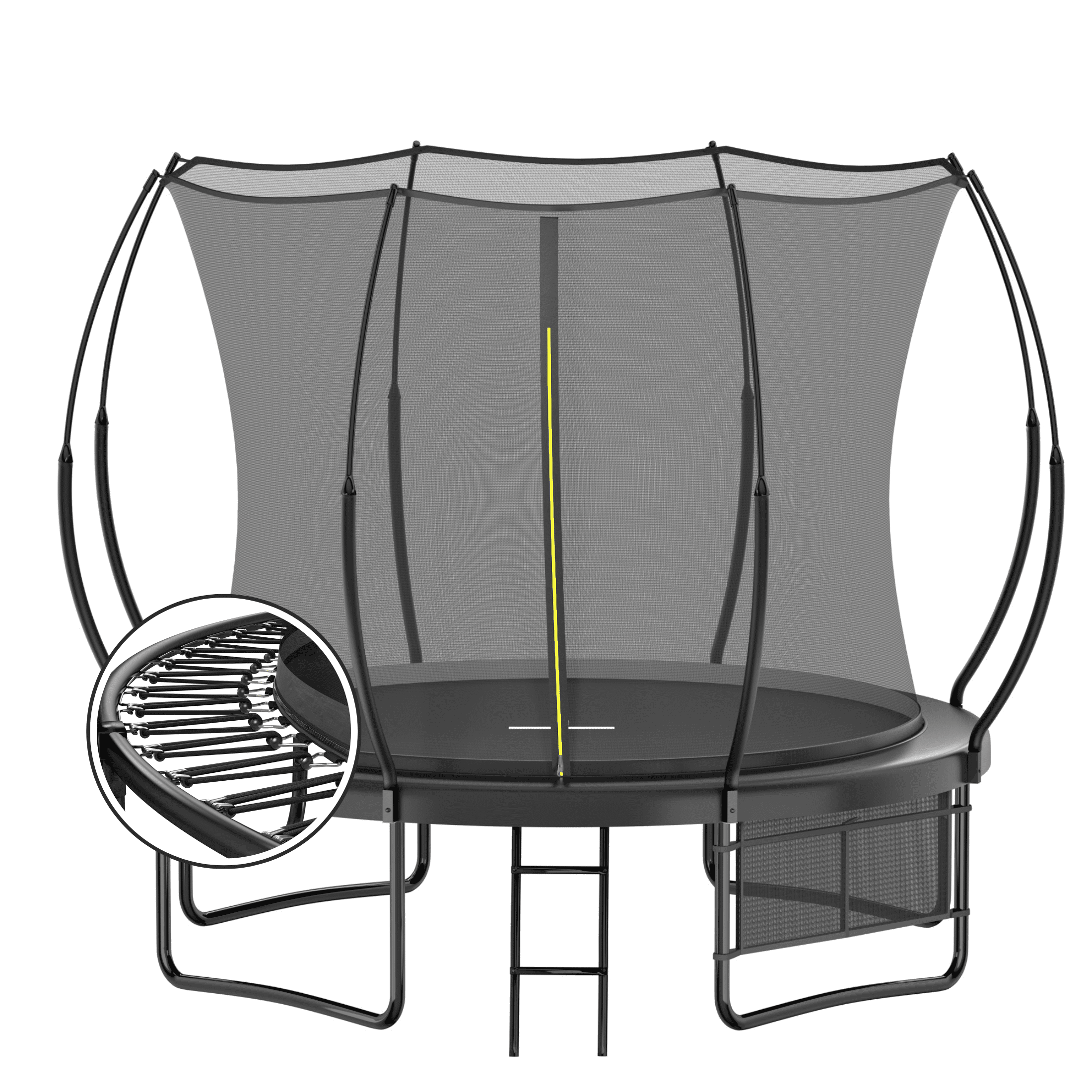 EUROCO 1500LBS Springfree 10FT Trampoline with Ladder and Storage Bag ...