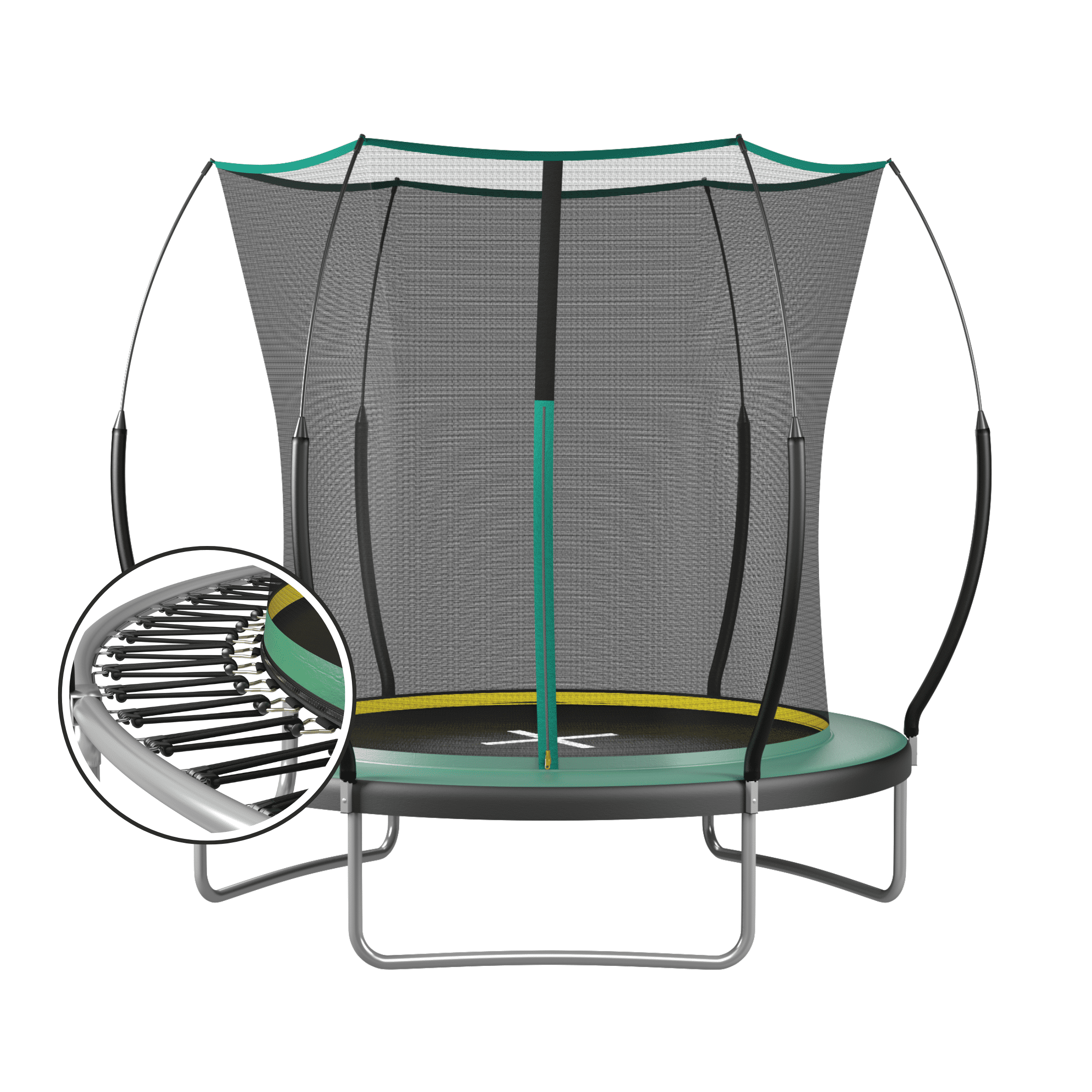 EUROCO 1500LBS Springfree 6FT Trampoline for Kids and Adults, No Gap ...