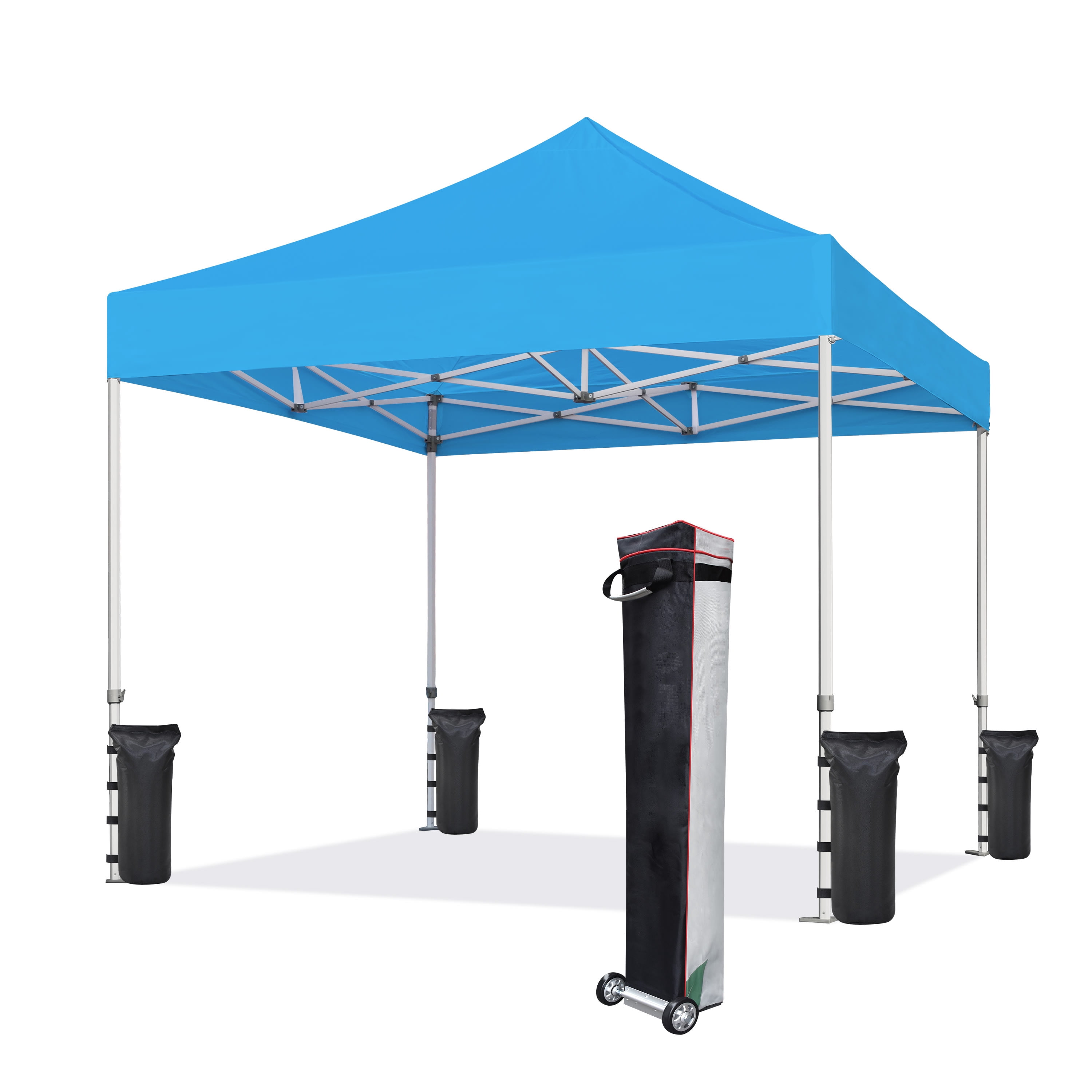Eurmax Canopy 8' x 8' Light Blue Pop-up and Instant Outdoor Canopy ...