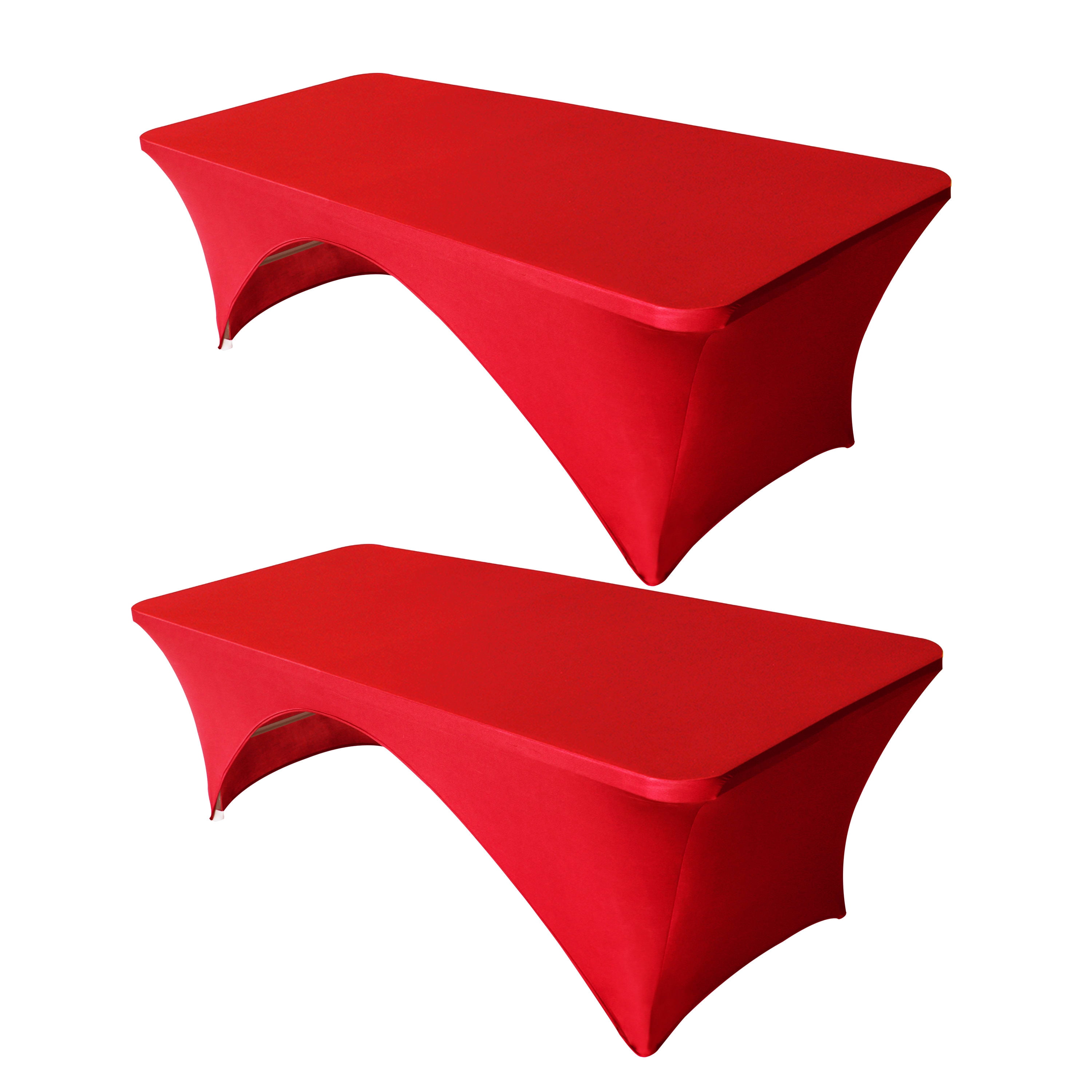 Eurmax USA Spandex Table Cover Fitted 30+ Colors Polyester Tablecloth，8 ...