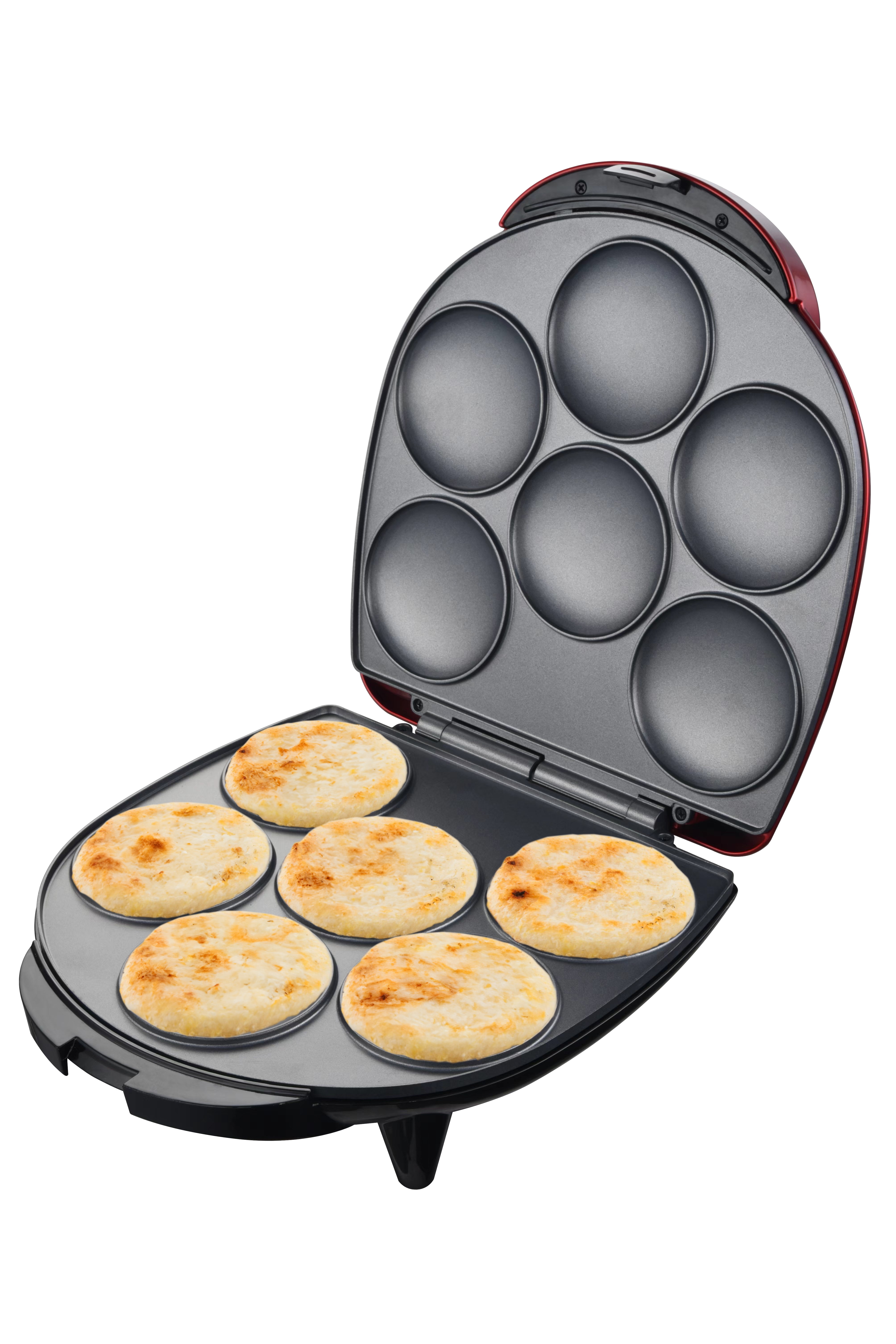 EUROSTAR AR601R 6-Serving Arepa Maker, Red - Walmart.com