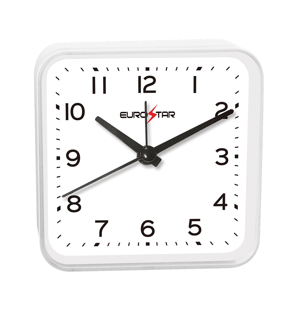 EUROSTAR C502 Analog Alarm Clock, White - Walmart.com