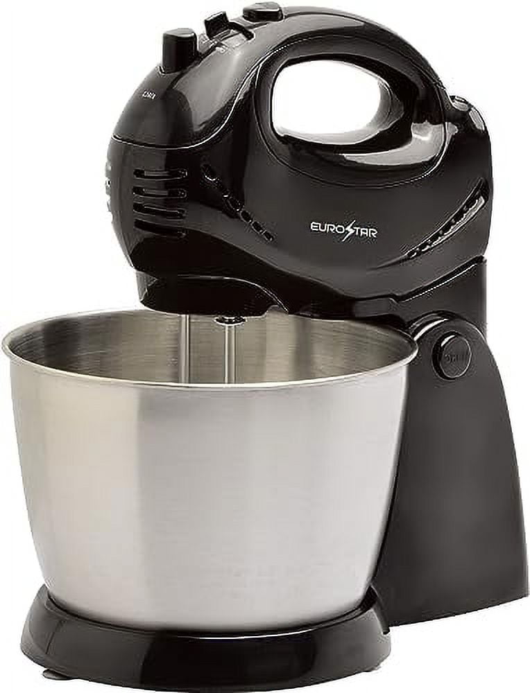 EUROSTAR ESM900BC 200W 3 Quart 5-Speed Stand/Hand Mixer, Black ...