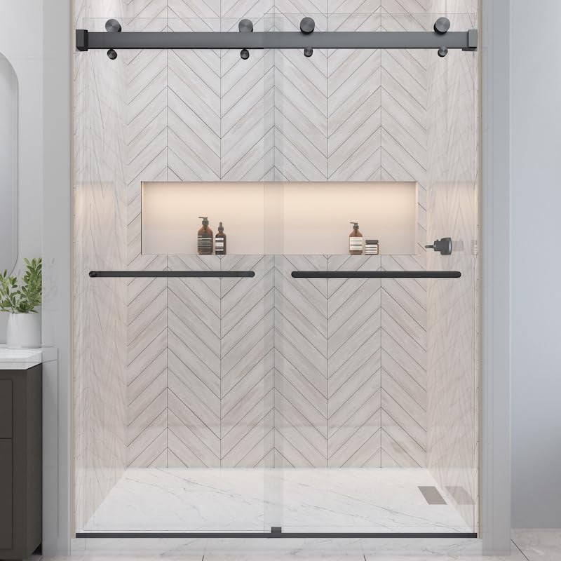 EUROTECH SHOWERS Twinglide VITRA-200 Frameless Shower Door 56.5-60 ...