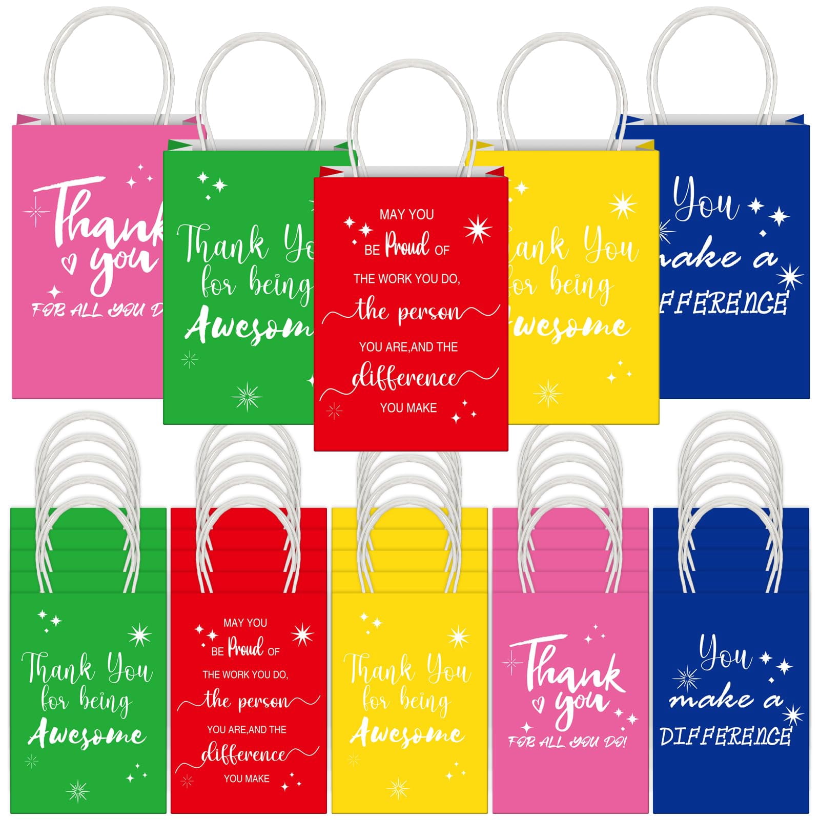 Gueevin 40 Pcs CNA TMA2 Appreciation Week Gift Bulk Employee Paper Bags ...