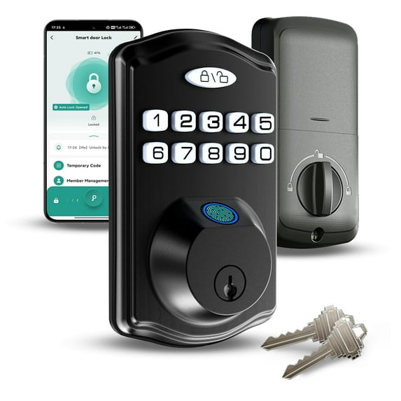 EUUKAITARY Fingerprint Door Lock, Keyless Entry Door Lock, Smart Lock ...