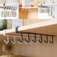 EUWBSSR Wall Mounted 6-Hook Metal Kitchen Rack, Cabinet Hanger for ...