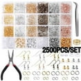 EUWBSSR Earring Making Kit: 2500 Pieces with Repair Tools, Earring ...