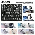 45PCS Sewing Machine Presser Foot Set for Brother, Singer, Janome - Quilting & Embroidery Kit ...