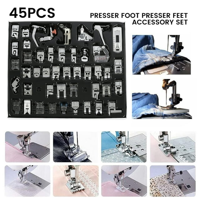 45PCS Sewing Machine Presser Foot Set for Brother, Singer, Janome ...