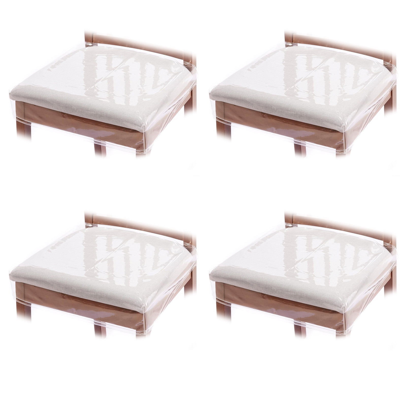 EUWBSSR 4Pcs Plastic Chair Covers Transparent PVC Dinning Chair Covers ...