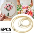 EUWBSSR Bamboo Embroidery Hoops Set, Large & Small Sizes 5/7/8/10/12 ...
