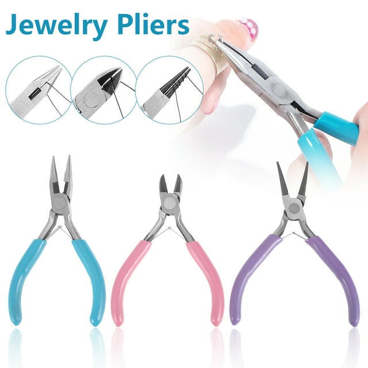 EUWBSSR 3pcs Craft Jewelry Making Pliers Set, Wire Bracelet Crimping ...