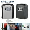 Iron Lock Wall Mounted Small Key Box - 4 Digit Combination Code ...