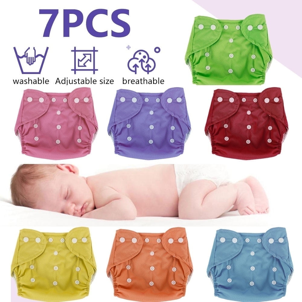 EUWBSSR Reusable Newborn Baby Diapers, Adjustable Size, Soft, Hygienic ...