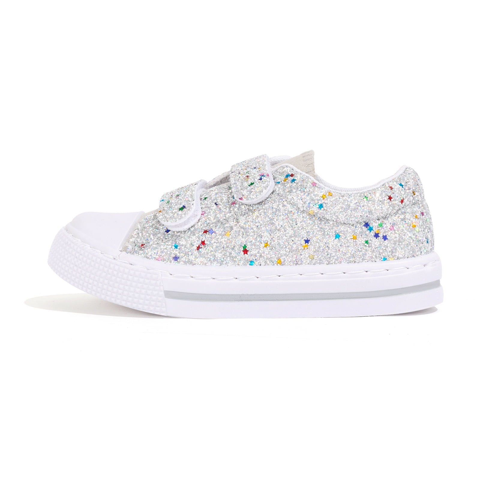 EUXTERPA Kids Toddler Glitter Canvas Shoes Girls Casual Walking ...