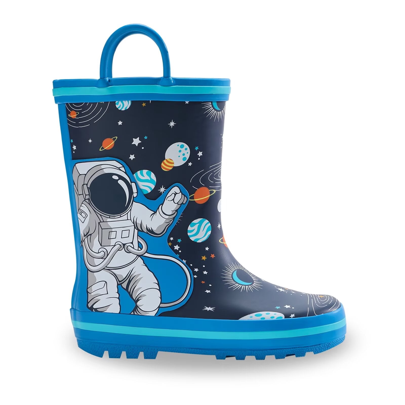 EUXTERPA Toddler Rain Boots for Boys Waterproof Kids Rubber Boots with ...