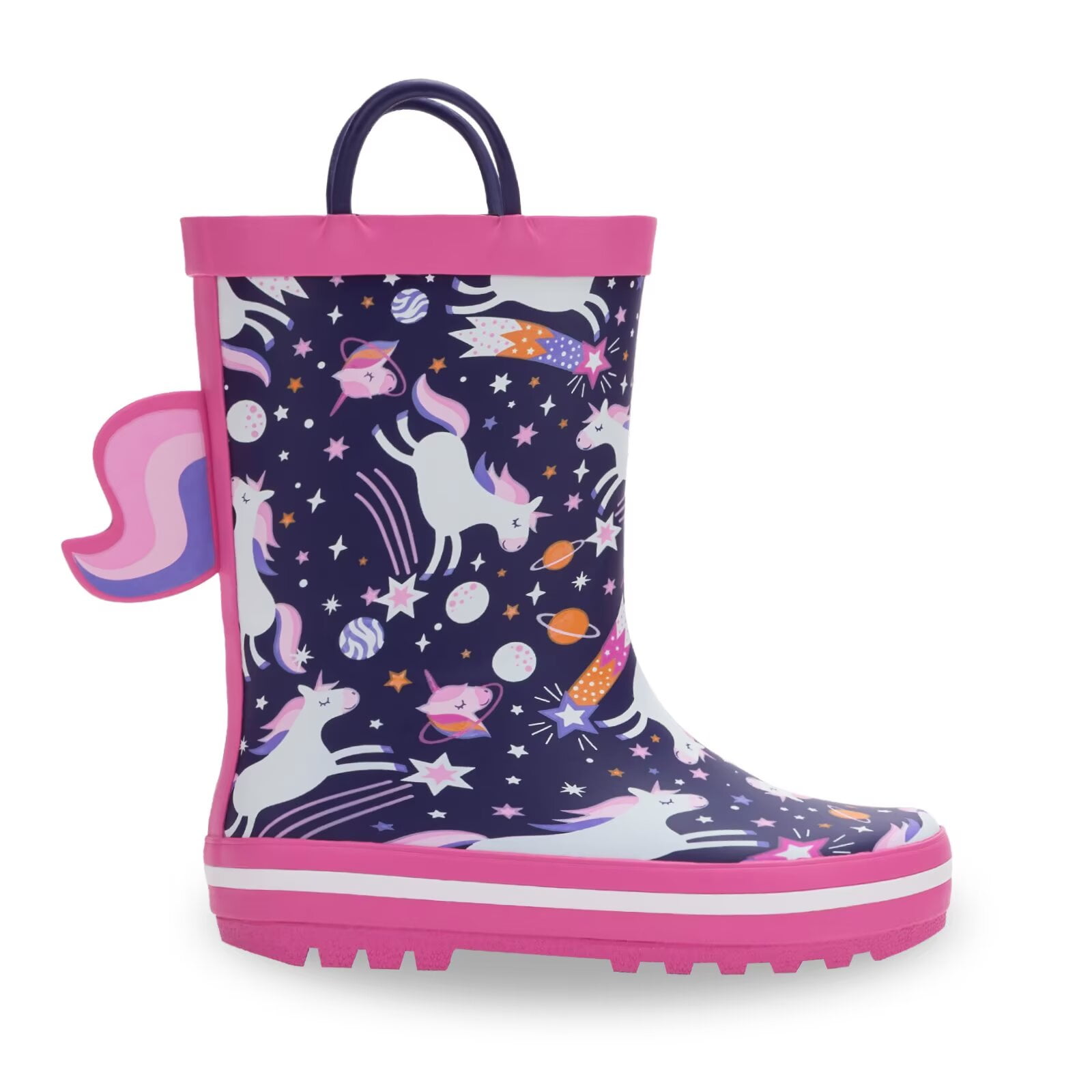 EUXTERPA Toddler Rain Boots for Girls Waterproof Kids Rubber Boots with ...