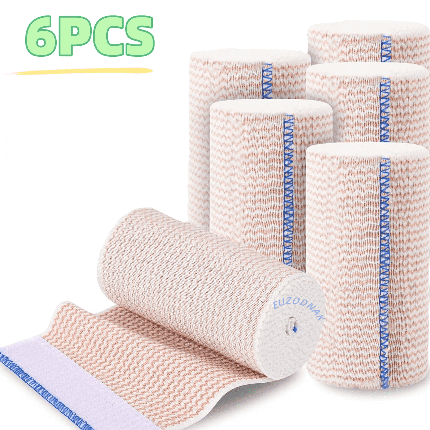 Ludolm 4 in Premium 6 Pack Elastic Bandage Wrap for Legs, Ankle, Knee ...