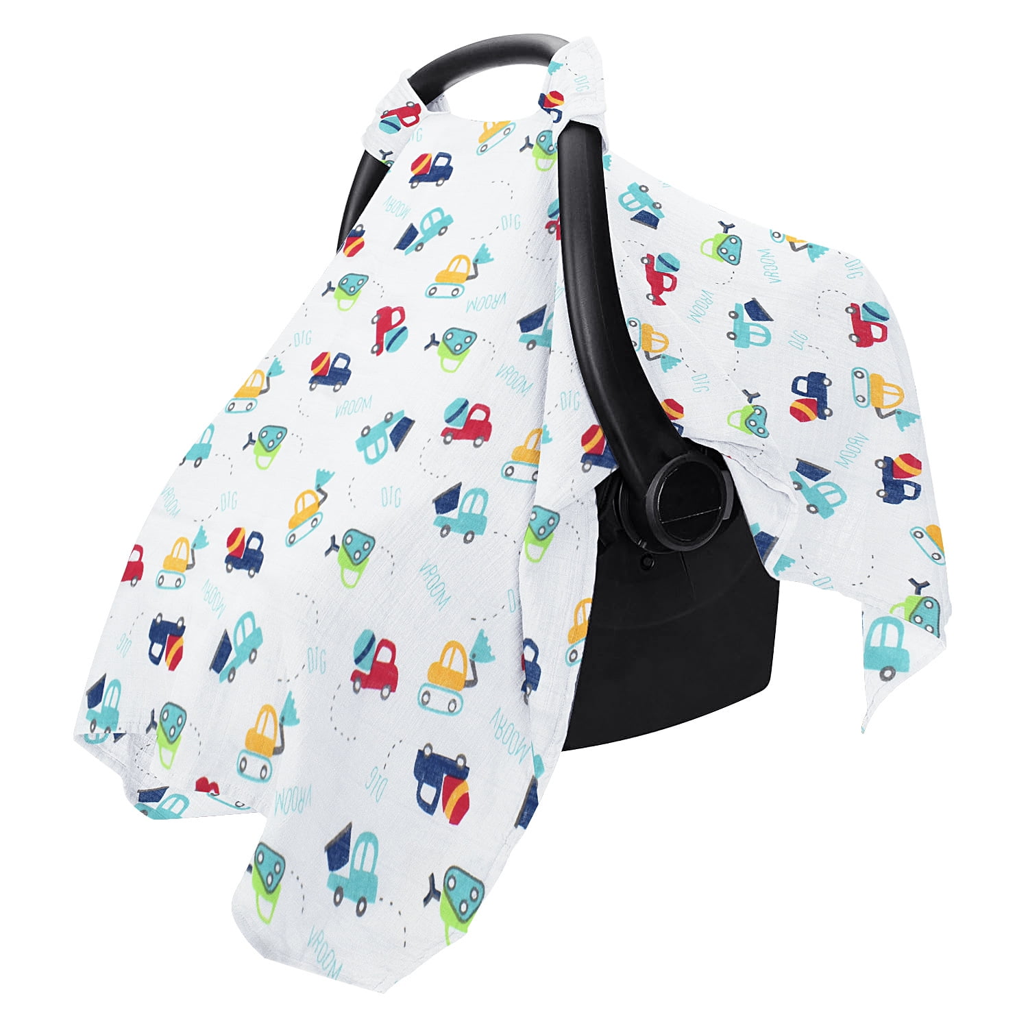 EUZODNAK Car Seat Cover Baby, Carseat Covers Baby for Girl Boy, Muslin ...