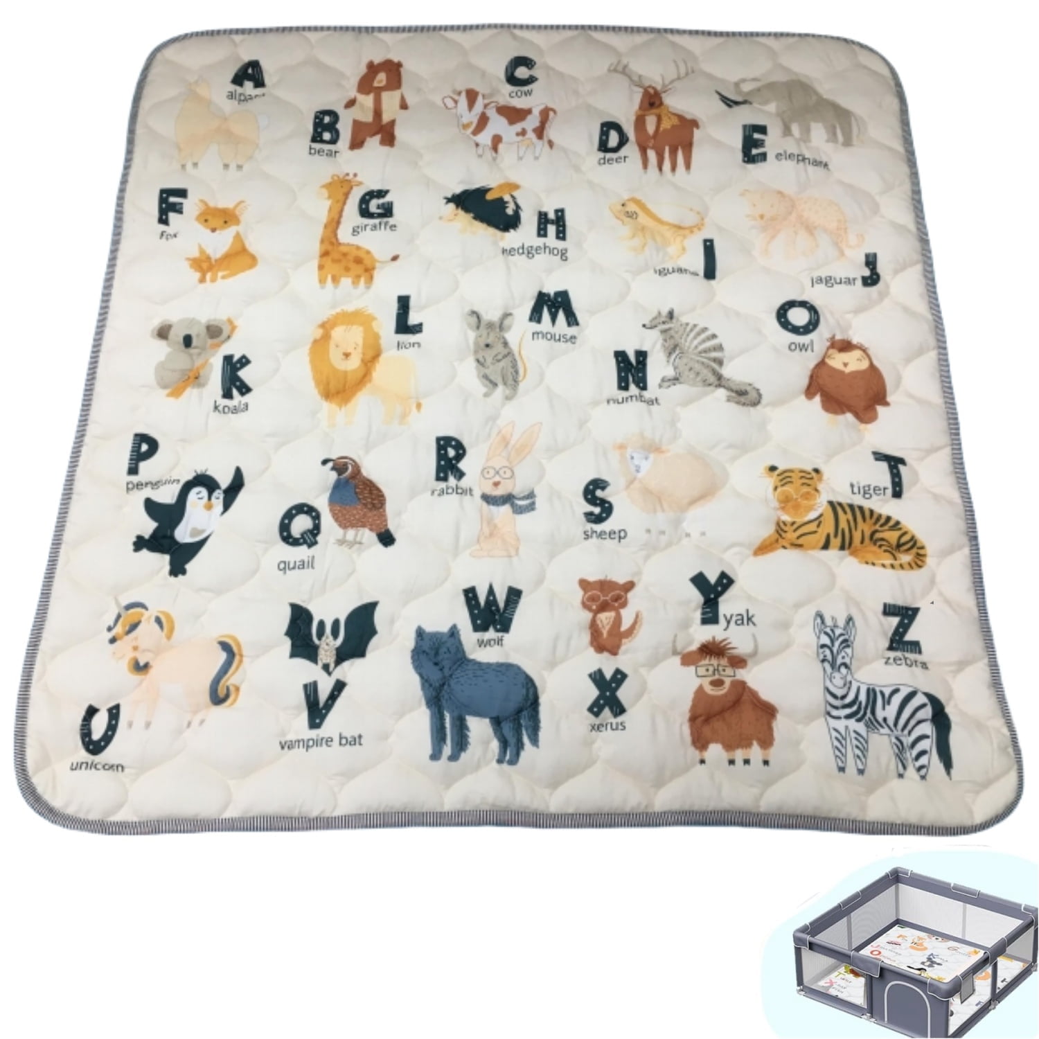 EUZODNAK Diary Baby Play Mats for Floor, 50x50 Play Mat for Playpen ...