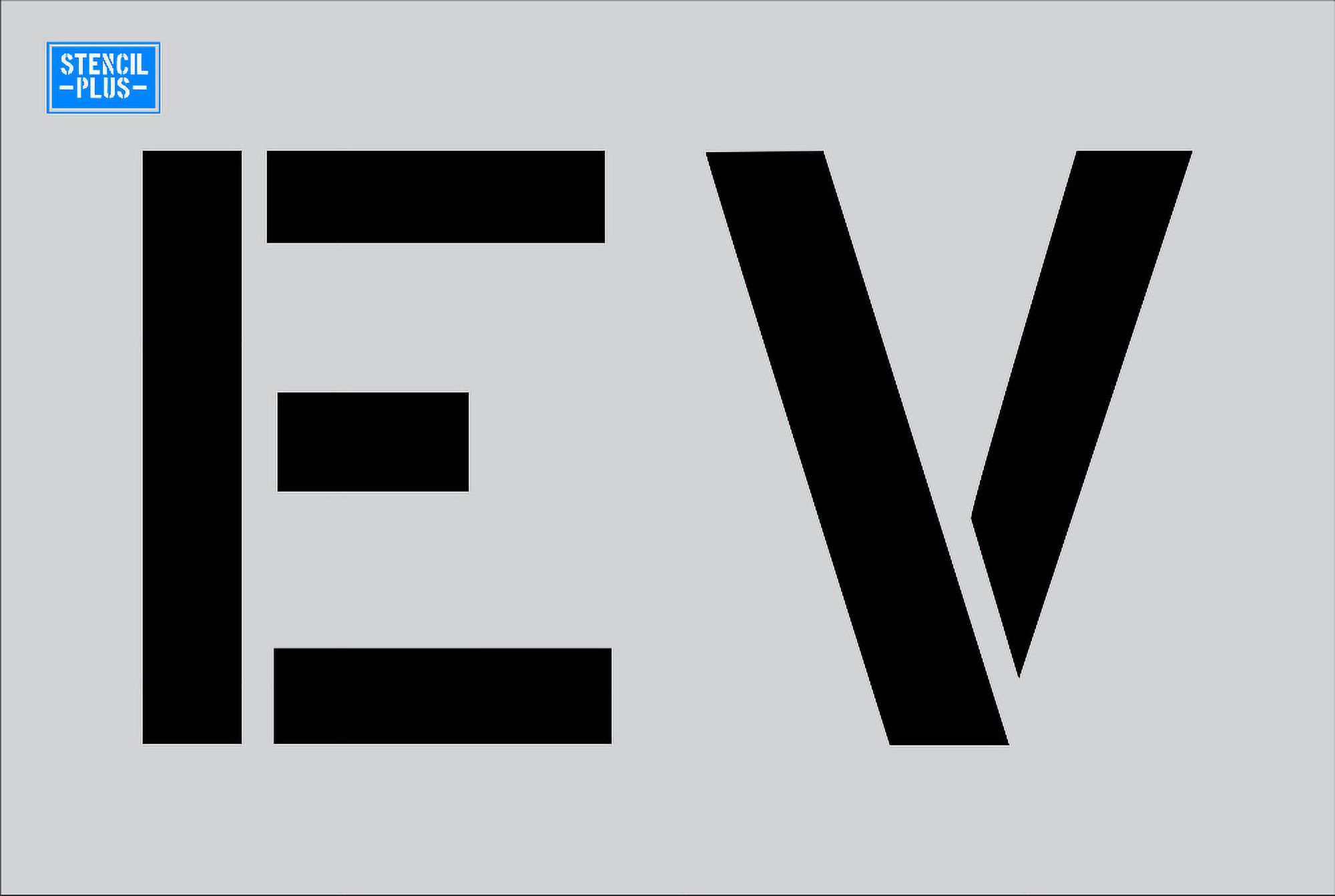 EV#12 Electric Vehicle- 24" EV Parking Lot Pavement Marking Stencil ...