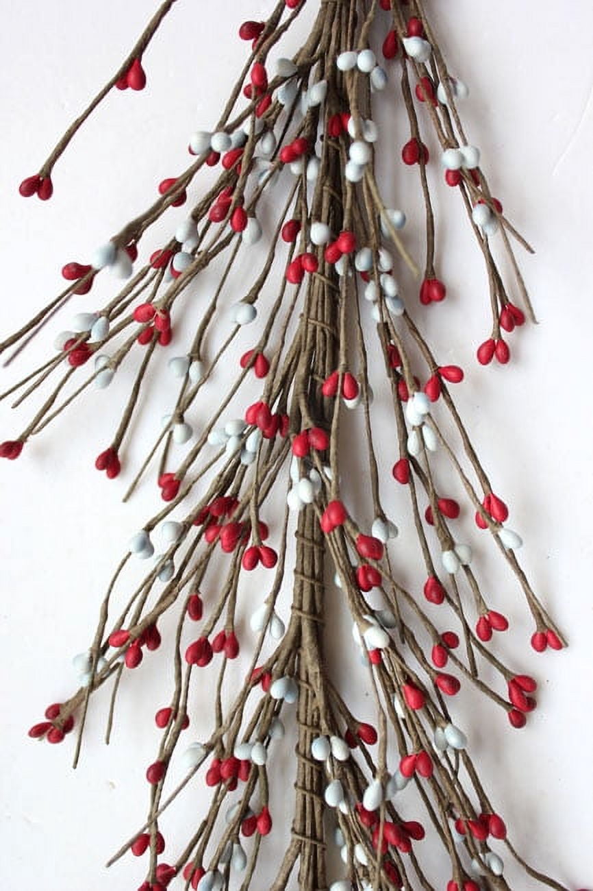 EV-C32 Primitive Pip Berry Garland in Red and Gray Color - 5 foot / 60 ...