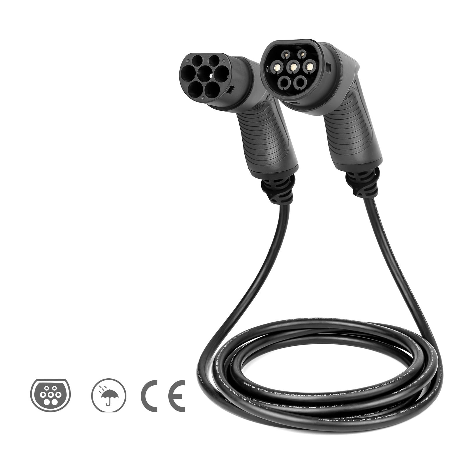 EV Charger Cable 32A 22kW 7kW, 16A 11kW 3.5kW Type 2 to Type 2 Electric ...