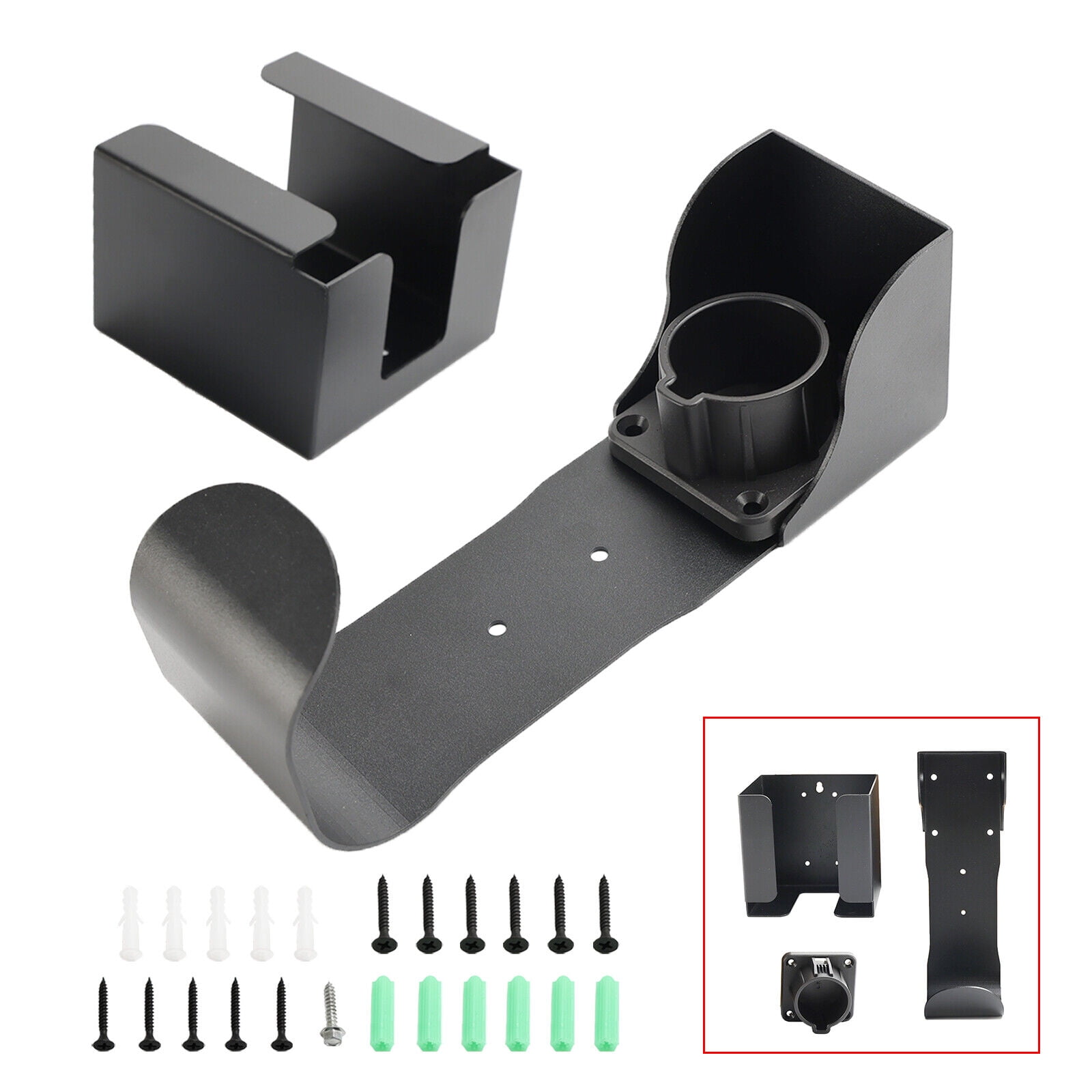 EV Charger Cable Holder EV Charging Cable Hook SAE J1772 Hook + Holder ...