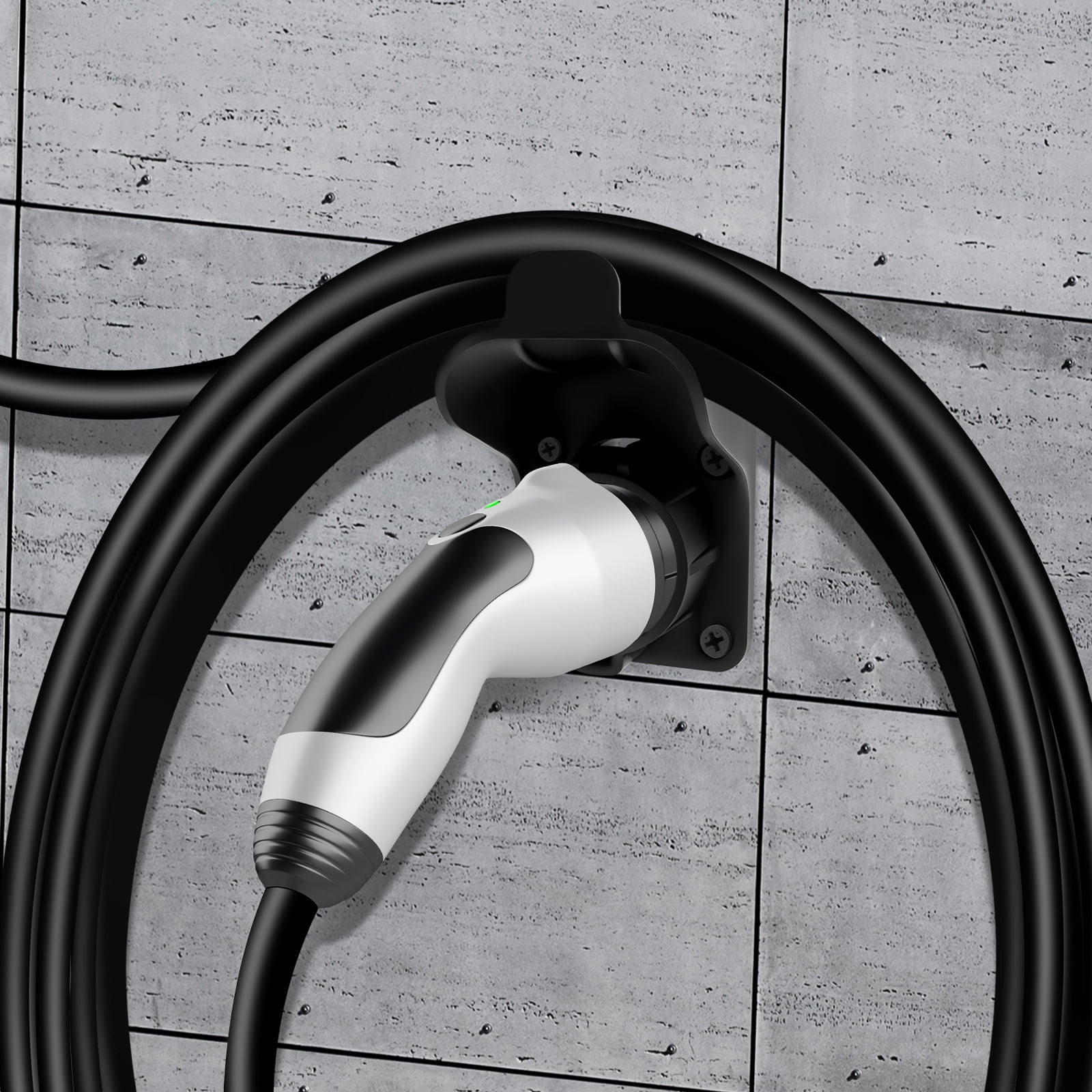 EV Charger Holder Easy to Install Waterproof Charging Plug Cable Hanger ...