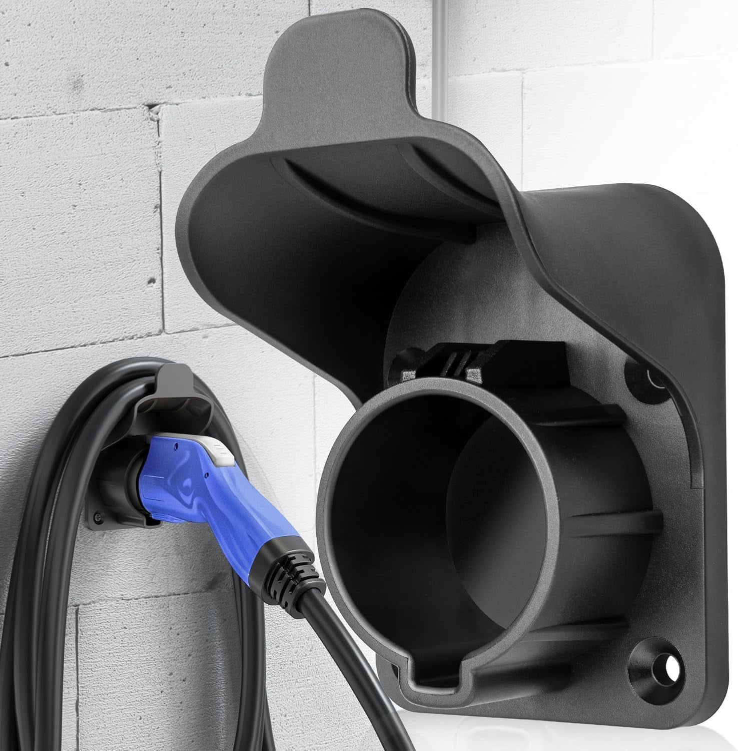 EV Charger Holder SAE J1772 Wall Mount Charging Cable Hanger Organizer ...