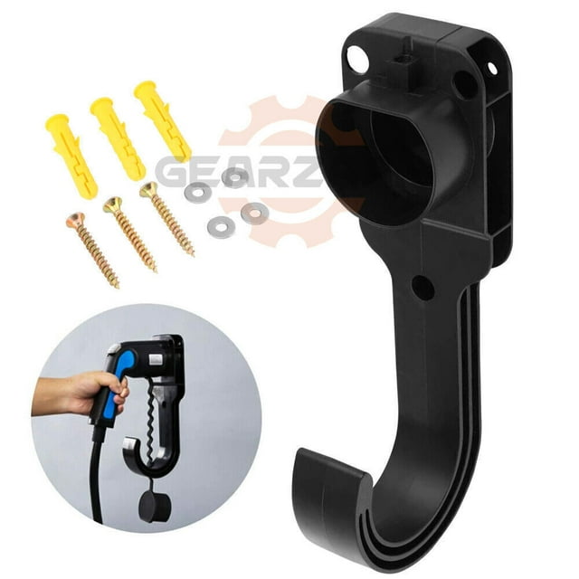EV Charger Holder Type2 Wall-Mount Connector Dock with Screws for SAE ...