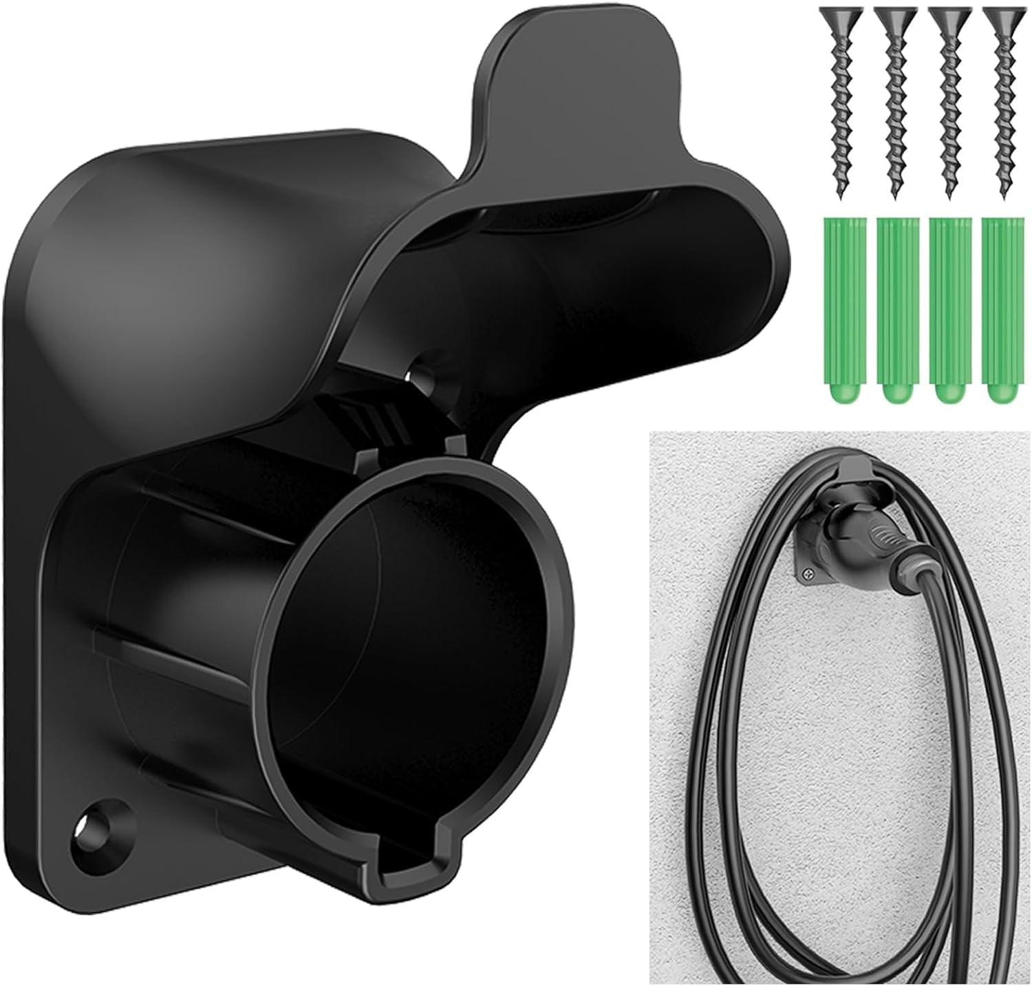 EV Charger Holder Wall Mount Electric Car Charging Cable Holster for ...
