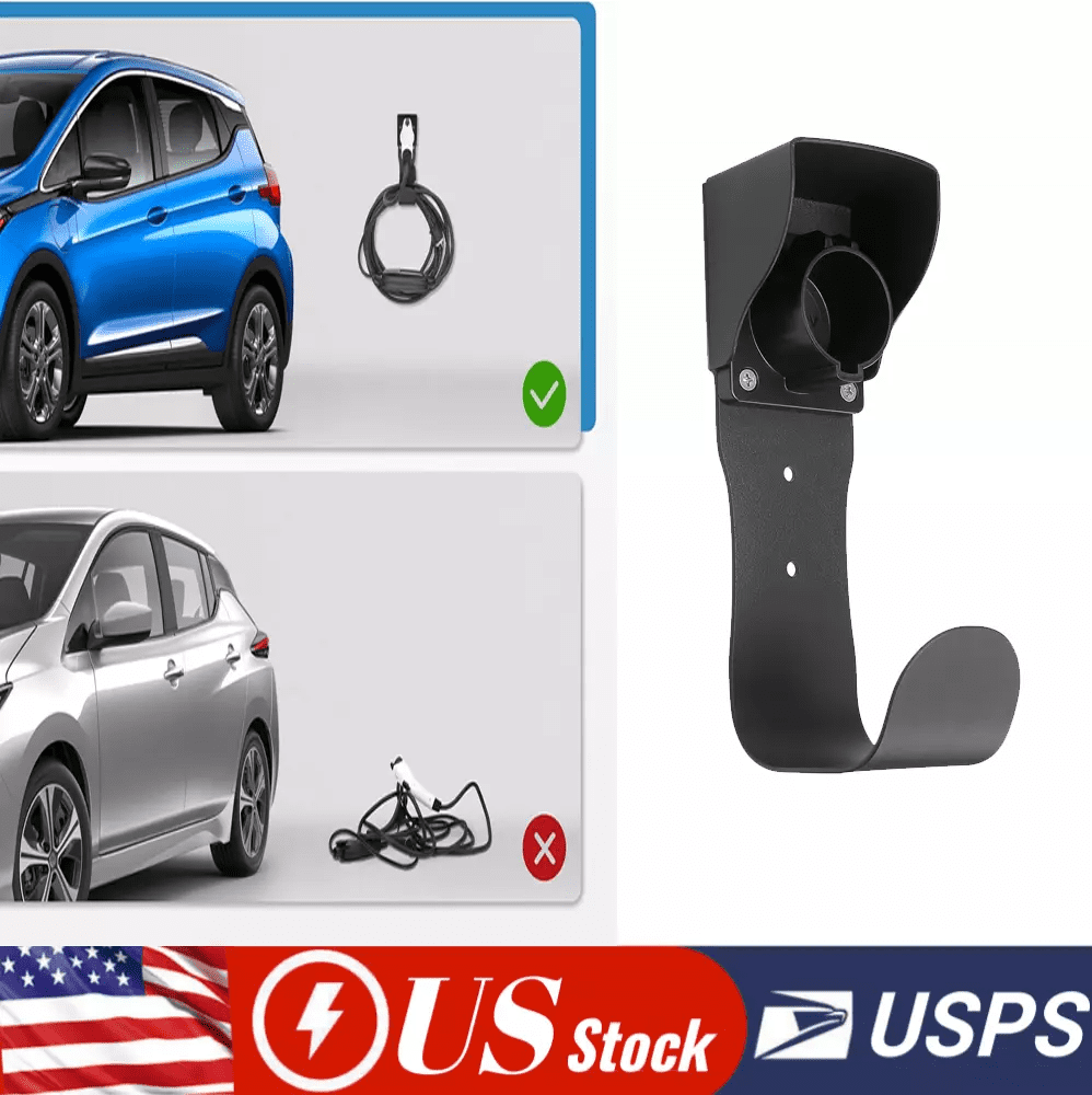 EV Charger Holder Wall-Mount Electric Vehicle Charger Nozzle Holster ...