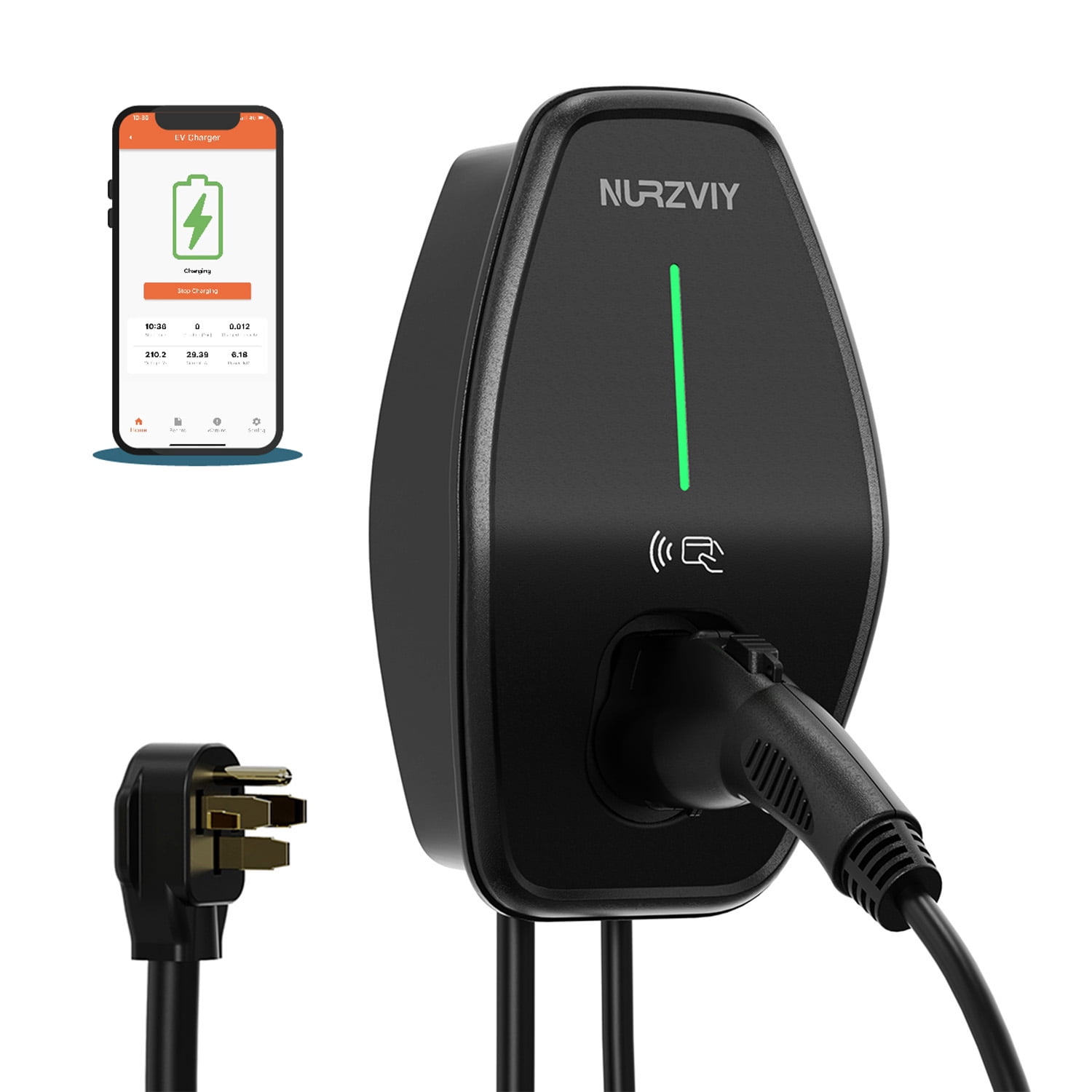 EV Charger for Home 48 Amp NURZVIY Plug-in Electric Vehicle Charging ...
