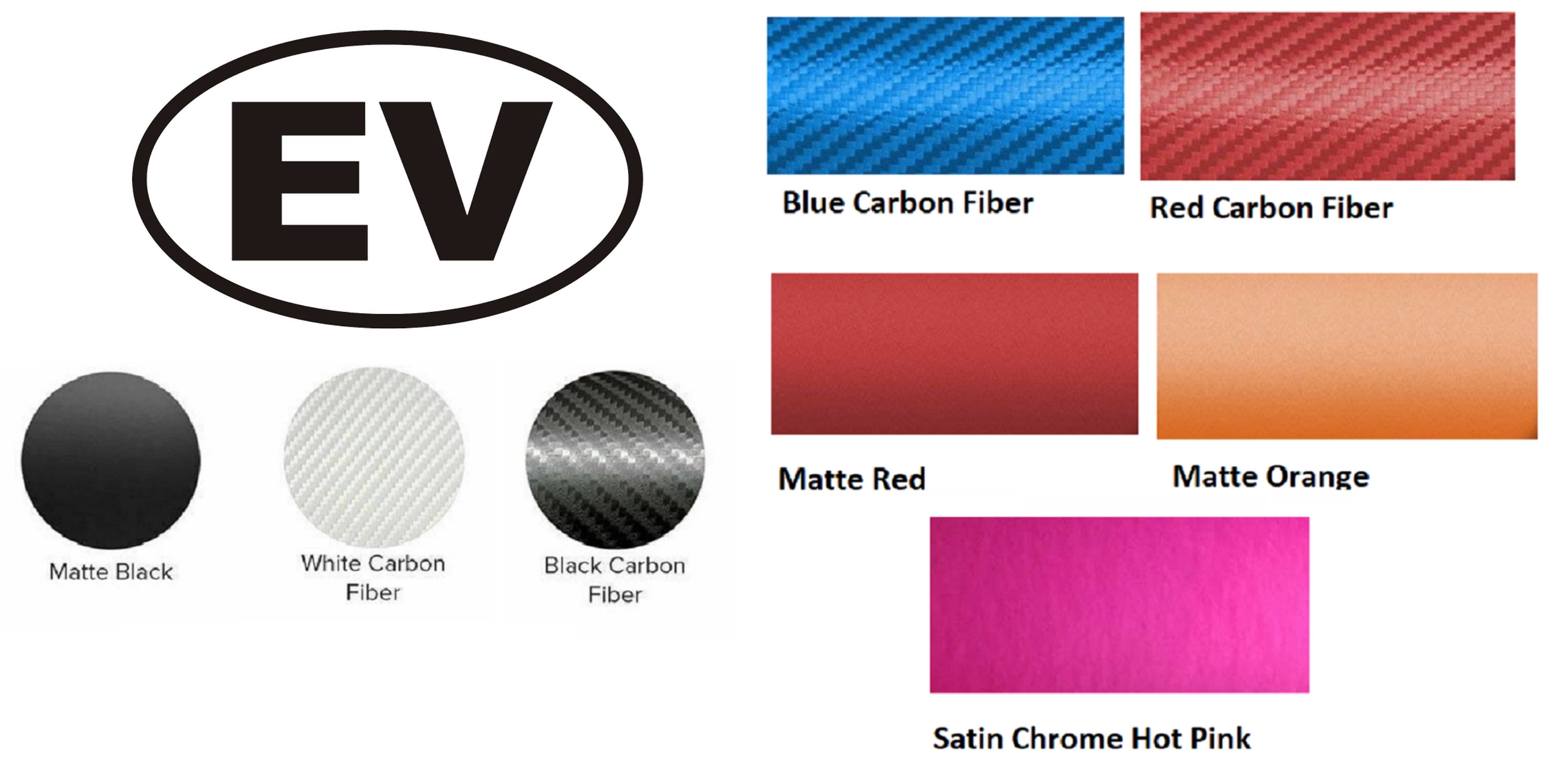 EV Electric Vehicle Vinyl Wrap Sticker, Many Colors - Walmart.com
