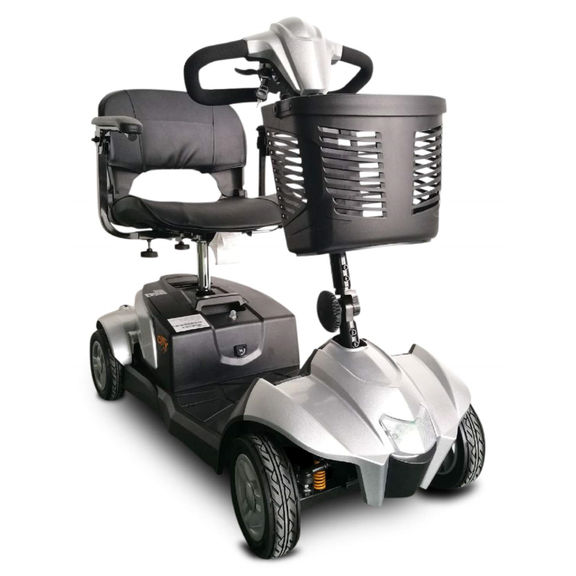 EV Rider CityCruzer 4 Wheel Electric Portable Travel Scooter - Silver ...