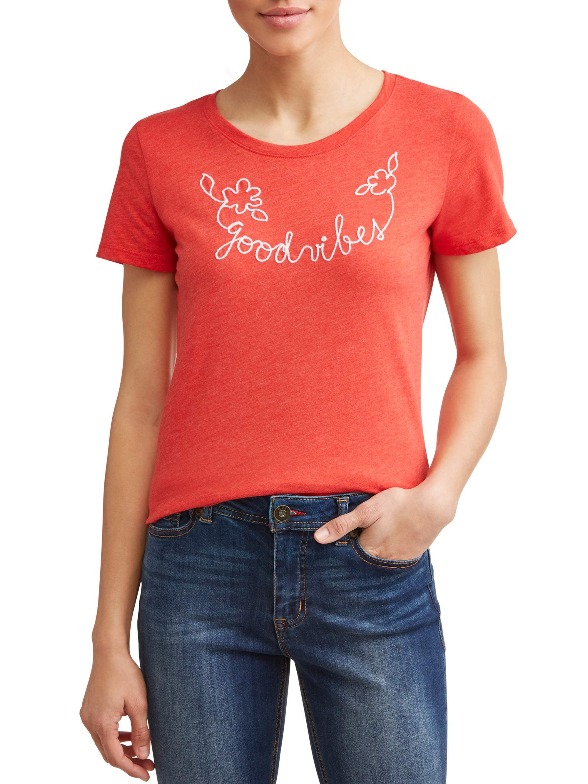 EV1 from Ellen DeGeneres Good Vibes Short Sleeve Graphic Tee Women's ...