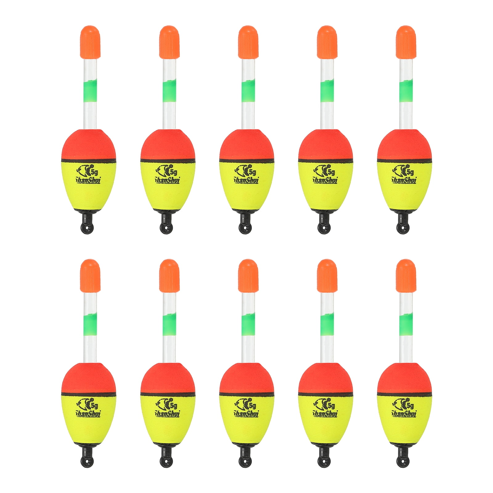 EVA 0.18oz Fishing Bobbers Float, Yellow, 10 Pack - Walmart.com