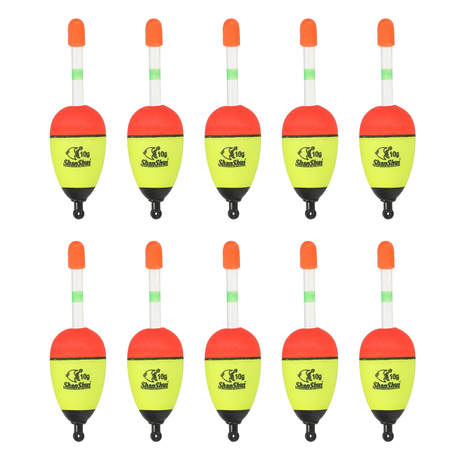 EVA 0.4oz Fishing Bobbers Float, Yellow, 10 Pack - Walmart.com