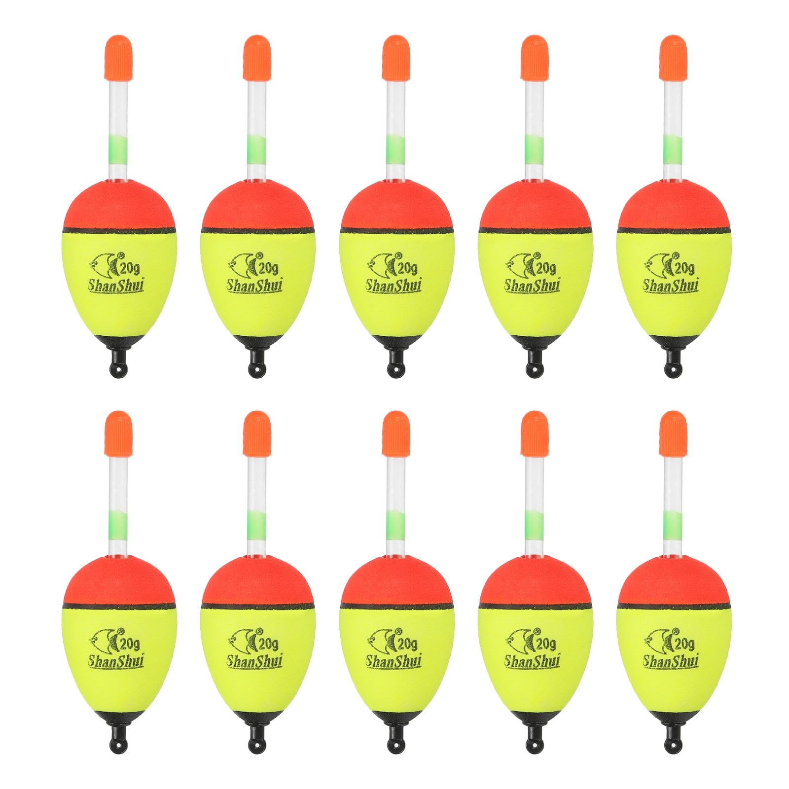 EVA 0.7oz Fishing Bobbers Float, Yellow, 10 Pack - Walmart.com