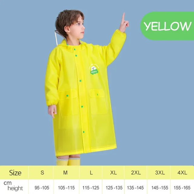 EVA Children‘s Raincoat Non Disposable Raincoat With Schoolbag Position Boys And Girls Cartoon ...