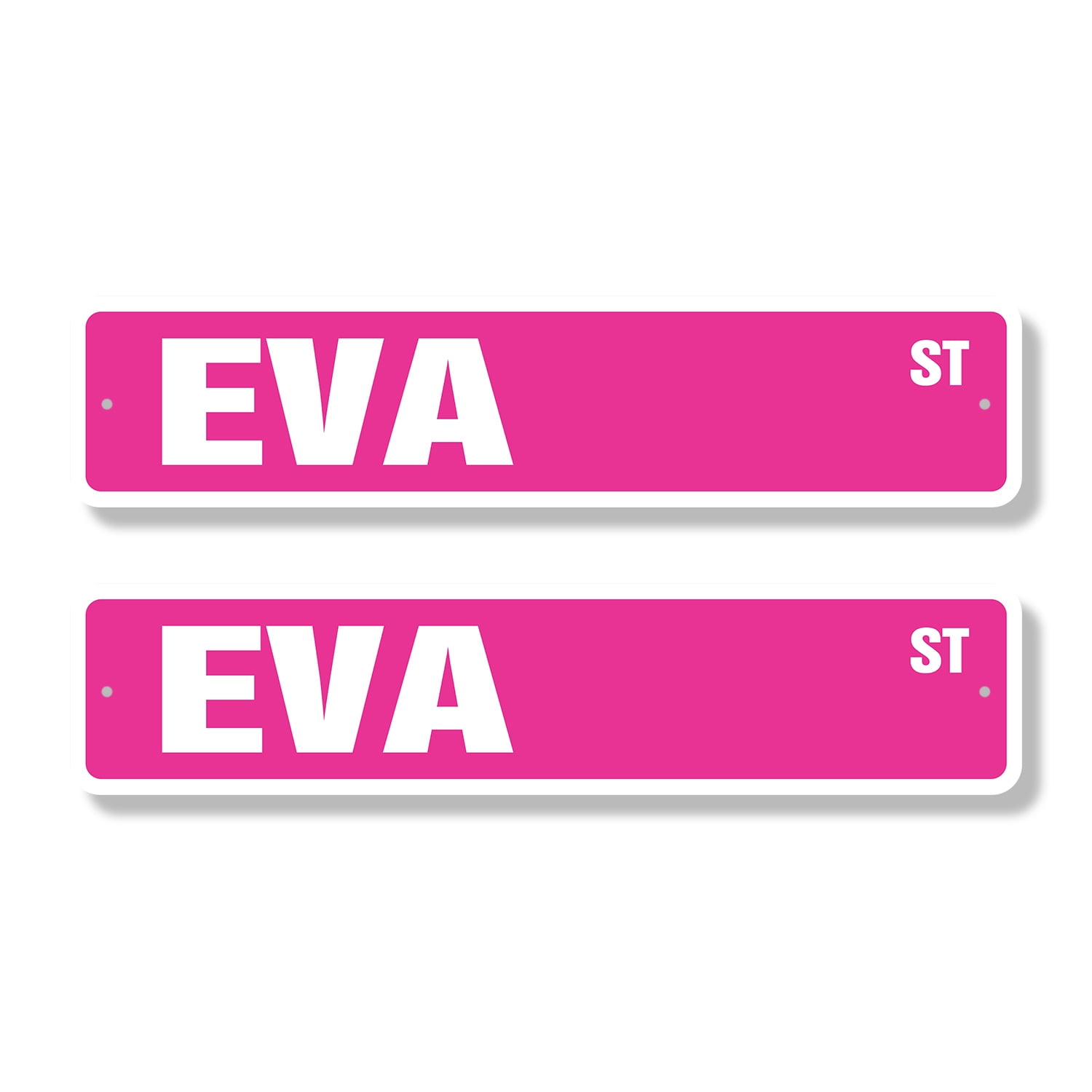 EVA Classic Street Sign (2 Pack) Childrens Name Room Sign Road Sign | 4 ...