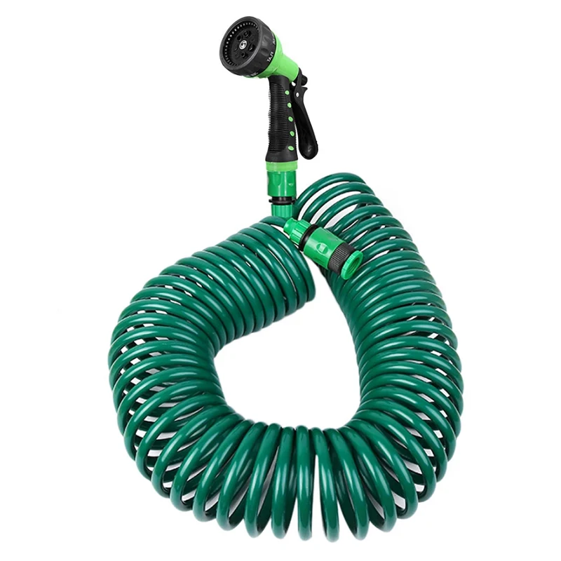 EVA Coil Garden Hose Spring Recoil Garden Water Hose with 3/4 ...