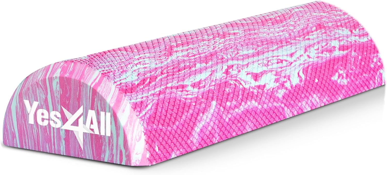EVA Firm Foam Roller for Stretching, Half Yoga Back Roller for Muscle ...