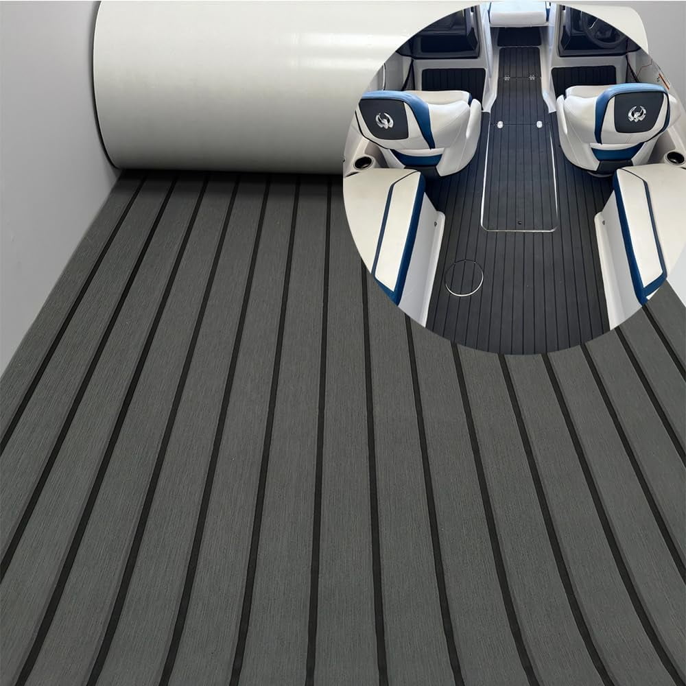 EVA Foam Boat Flooring 94.5"× 35.4" Self-Adhesive Non-Slip Boat Deck ...