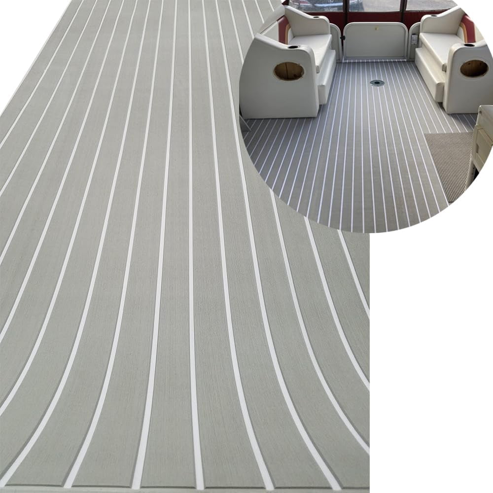 EVA Foam Boat Flooring 94.5"× 35.4" Self-Adhesive Non-Slip Boat Deck ...